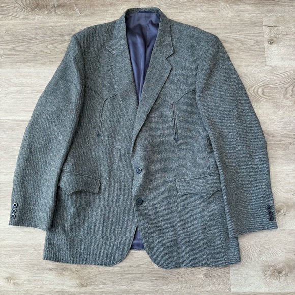 Circle S | Suits & Blazers | Vintage Circle S 44r Western Gray Yokes ...